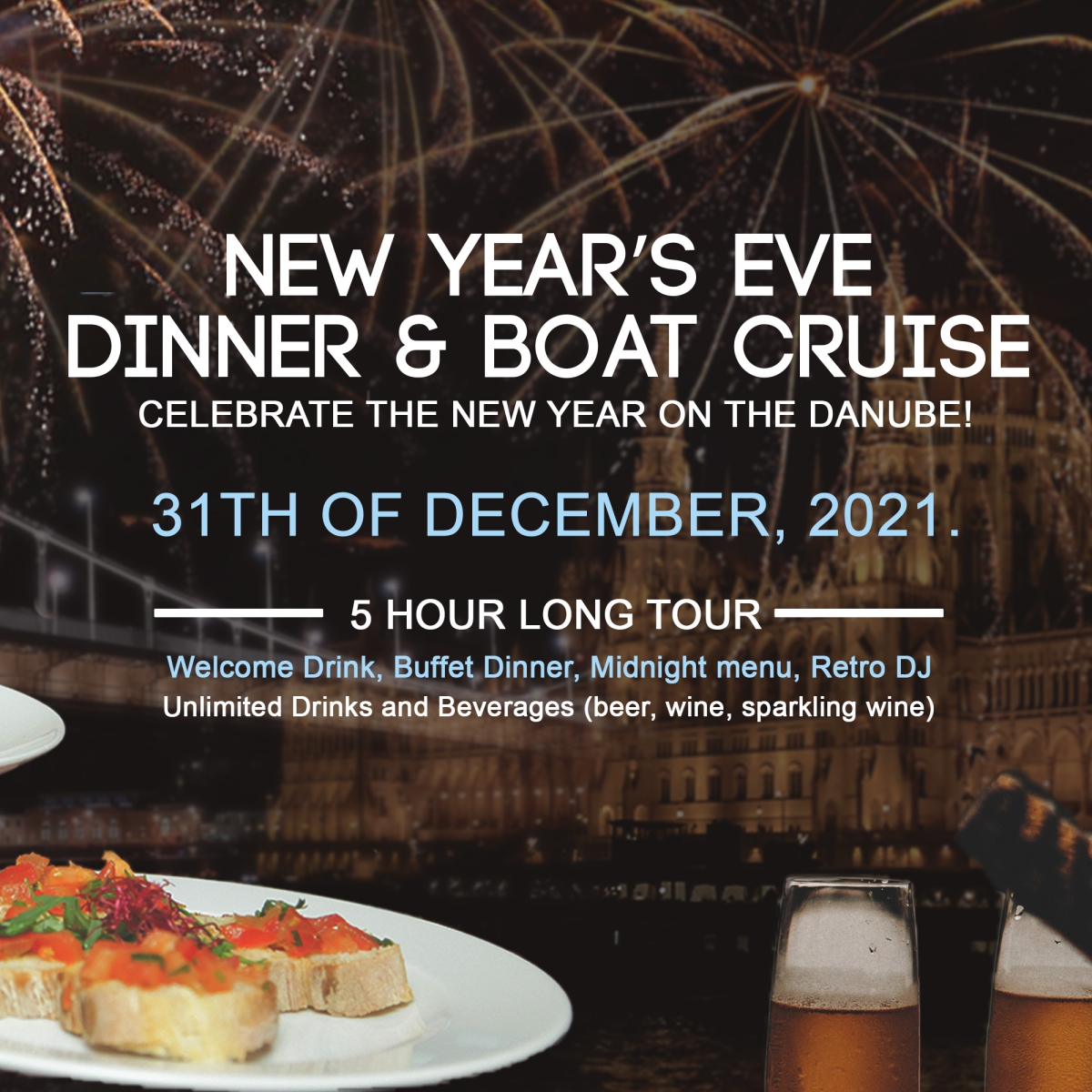New Year's Eve Boat Cruise with Dinner (Halászbástya boat) - Early bird ...